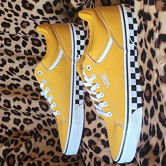 Vans | Shoes | Vintage Vans Mustard Wcheckered Sole | Poshmark